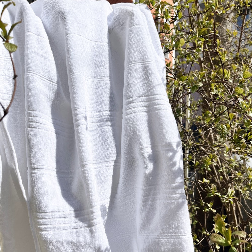 Hamamtuch mit Frottee weiß – Hamamista